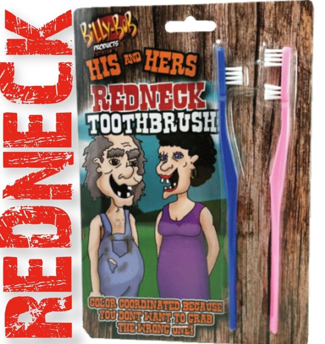 Redneck His & Hers Toothbrush Set - Funny Dentist Office GaG Prank Joke ...