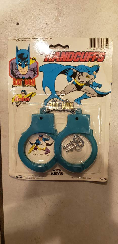Vintage Batman Handcuffs 1980s Play Accessory MIP Cosplay Toy Bondage ...
