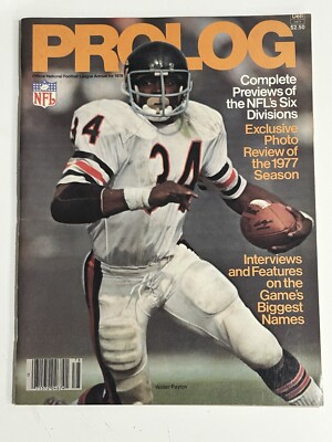 PROLOG NFL Magazine 1977 Season Review Walter Payton HOF Legend Bears ...