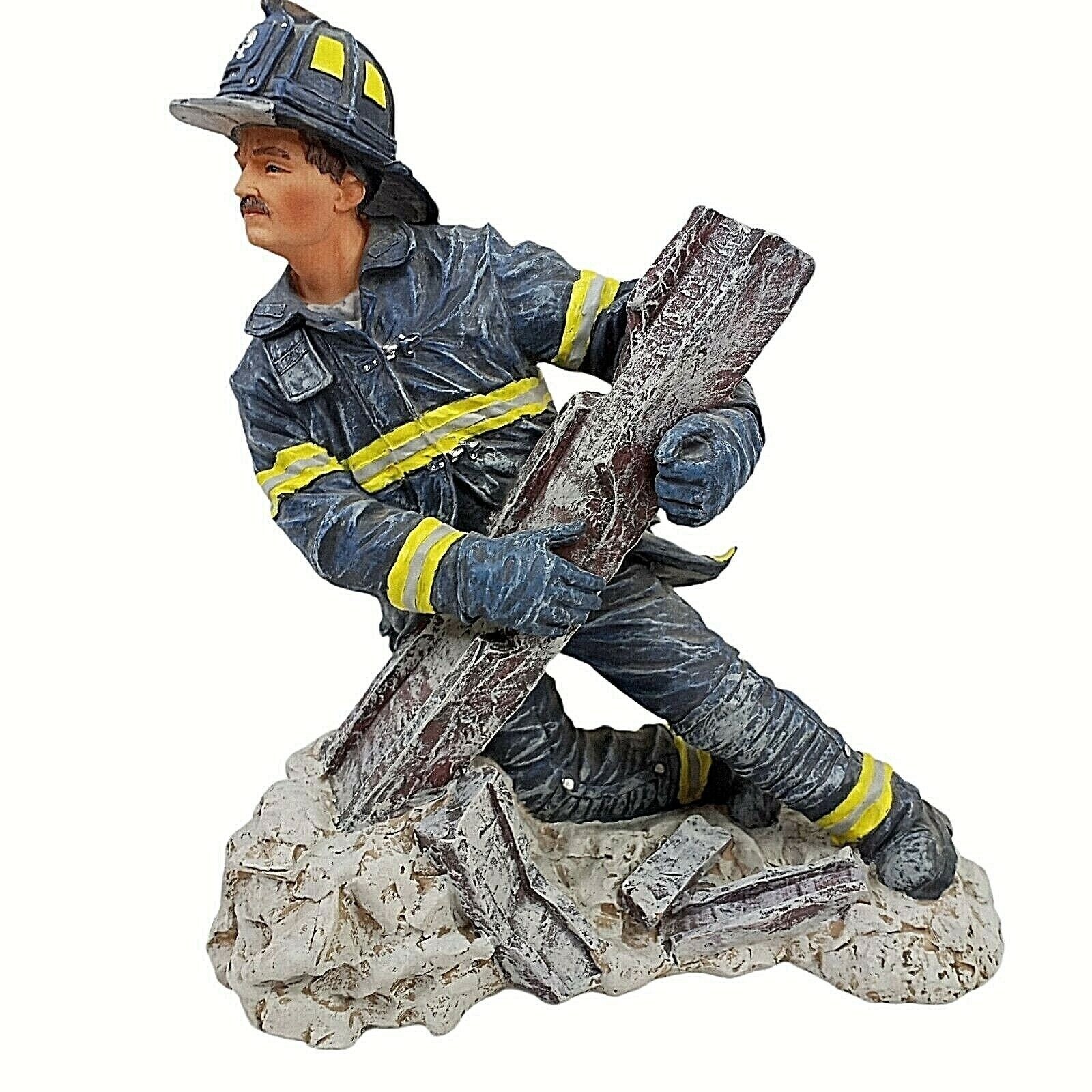 Firefighter Figurine with Building Beam Fireman Resin 10.5" | eBay