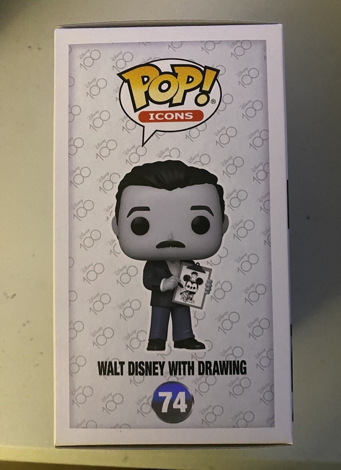 Funko POP! Disney 100 Walt Disney with Drawing w/soft protector | eBay