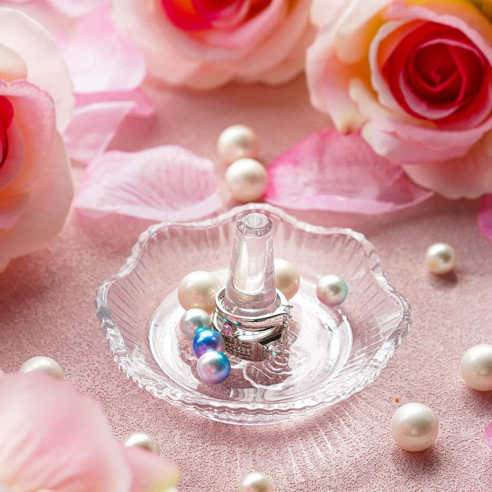 Crystal Ring Holder Dish Jewelry Ring Rack Display Holder for Wedding ...