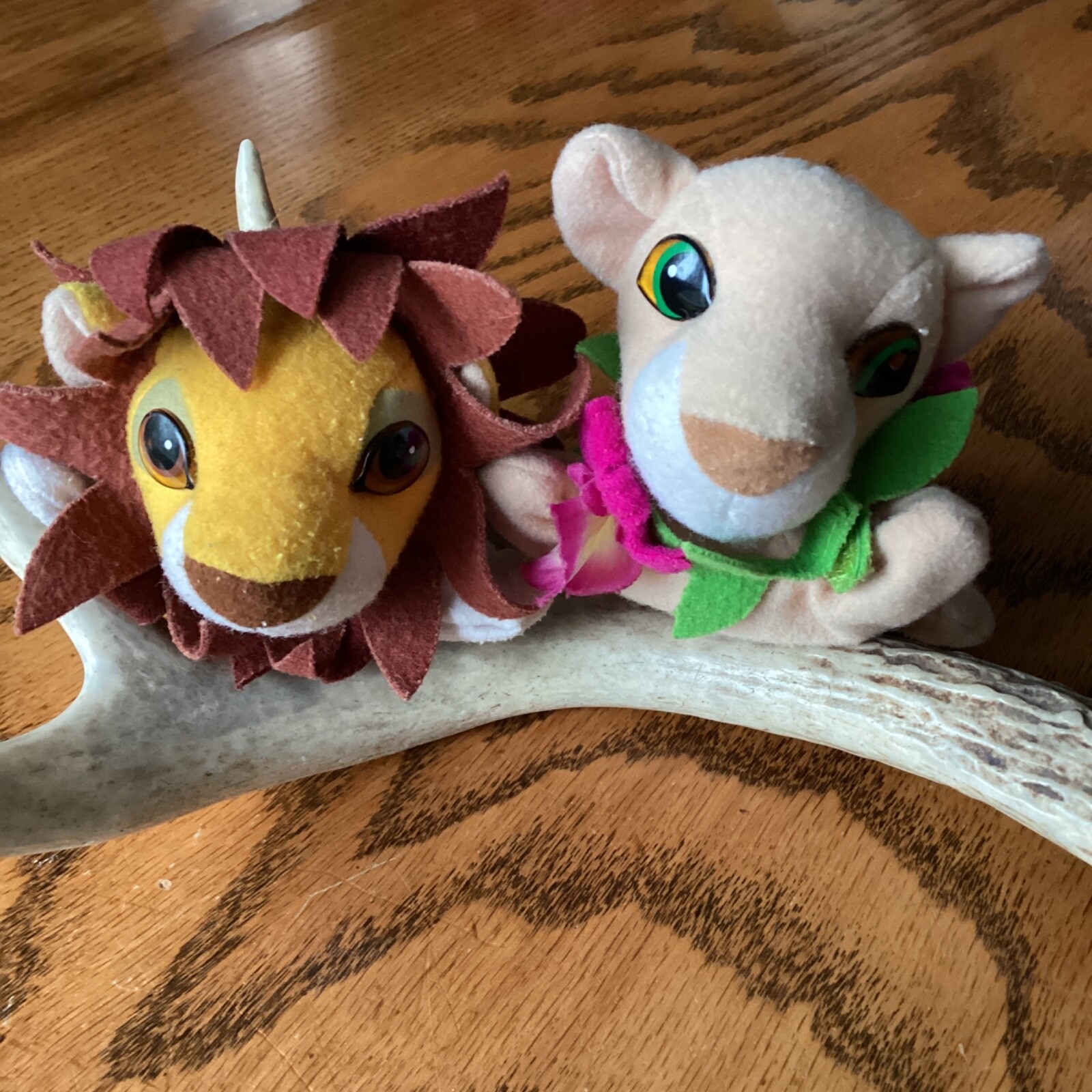 Vintage Disney Lion King Cub Simba & Nala Mini Plush Finger Puppet 1994 ...