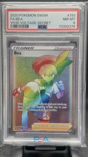 POKEMON 2020 SWSH Vivid Voltage BEA 193/185 Secret PSA 8 HYPER NM-MT ...