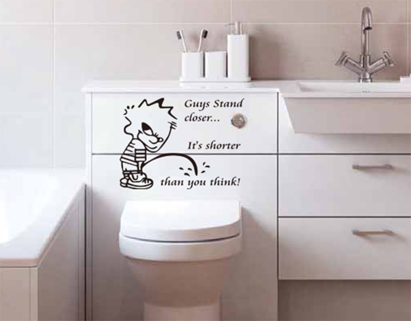 Bathroom Vinyl Sticker, Home DIY Art Deco Wall Decal- HIGH QUALITY ...