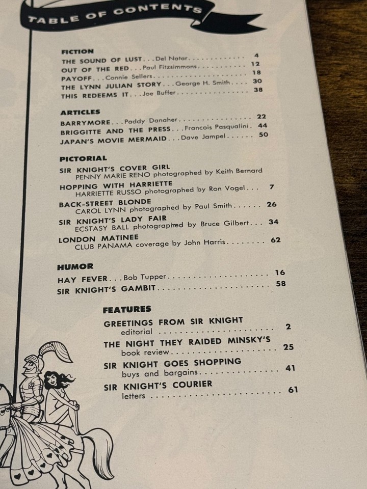 Vintage Sir Knight Men's Entertainment Magazine Vol 2 No 5 - 1960 Pin ...