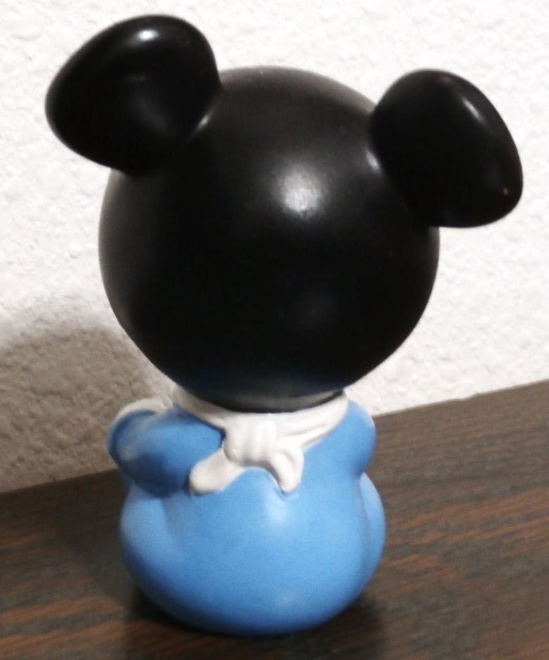 VINTAGE 1984 Walt Disney Company BABY MICKEY MOUSE Rubber Squeak Toy ...
