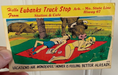 Vintage Eubanks Truck Stop Station & Cafe Post Card Arkansas & Missouri ...