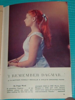 1955 TV ARTICLE/ROBIN MORGAN/DAGMAR/JUDSON LAIRE/MAMA TELEVISION SERIES ...