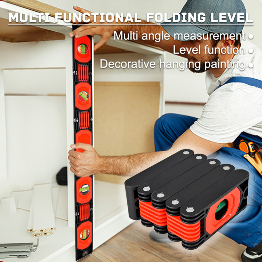 Foldable Spirit Level Ruler Easy Read Multi Angle Accuracy Leveler ...