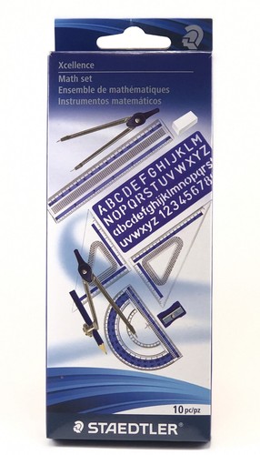 STAEDTLER XCELLENCE 10 PC MATH SET!! 557 10 BN 02 | eBay