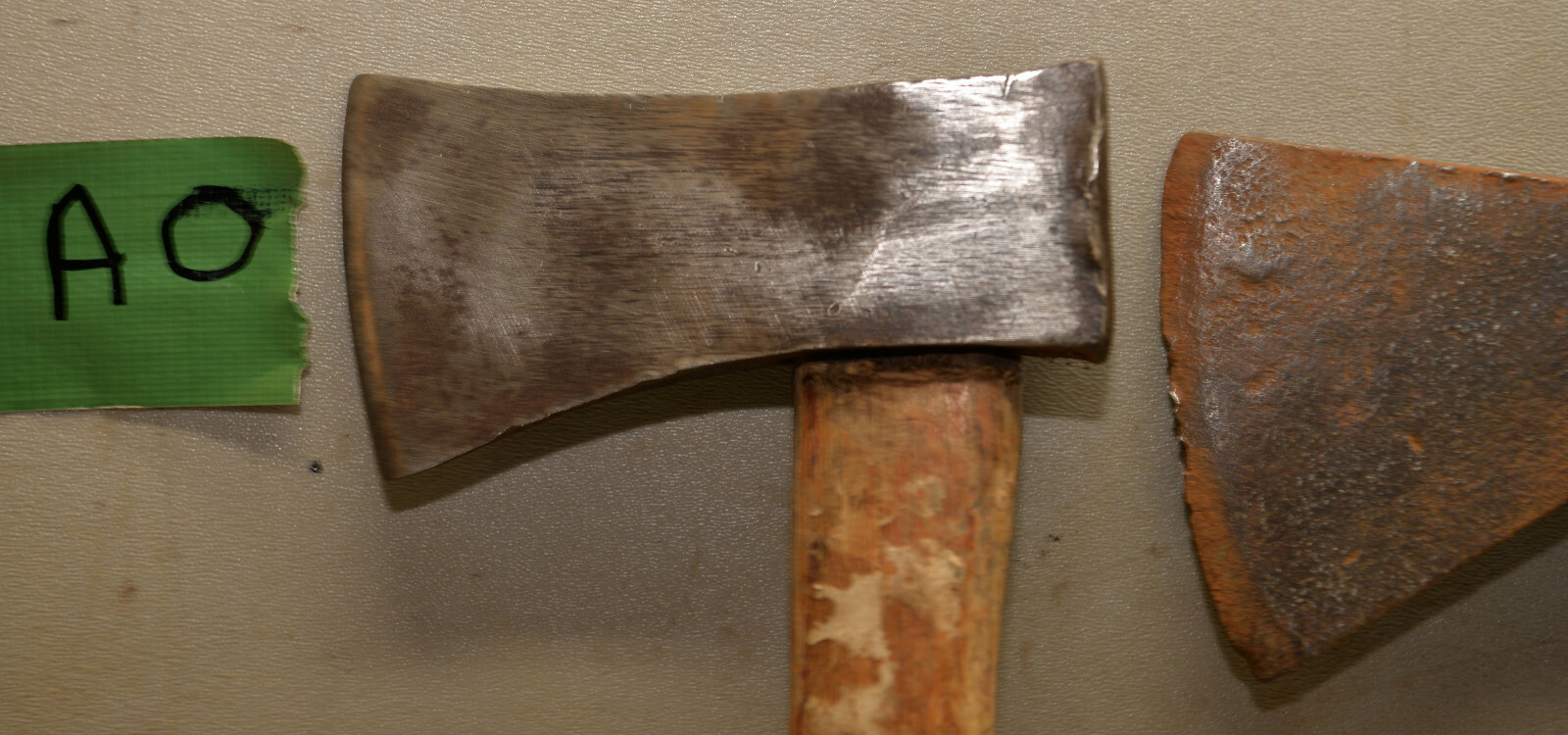 2 early trapper bag axe collectible hatchet vinage hunting tool ax lot ...