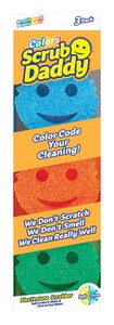 Scrub Daddy Scratch-Free Sponges, Color Coded, FlexTexture for Dishes ...