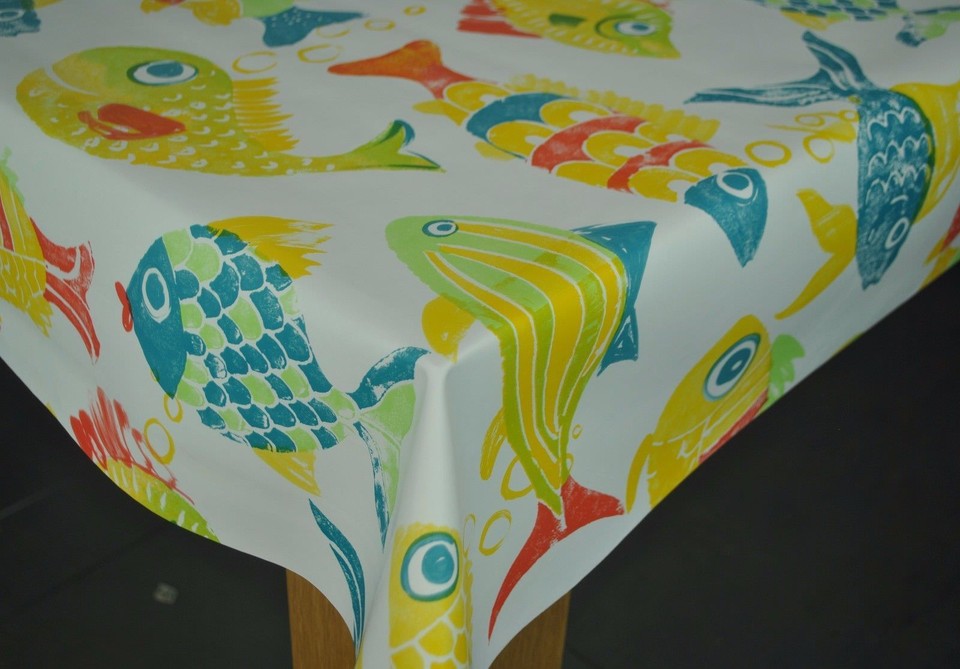 ROUND 140cm WIPE CLEAN Garden TABLECLOTH with PARASOL HOLE Outdoors PVC ...