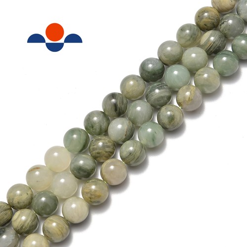 Green Line Jasper Smooth Round Beads 6mm 8mm 10mm 15.5" Per Strand | eBay