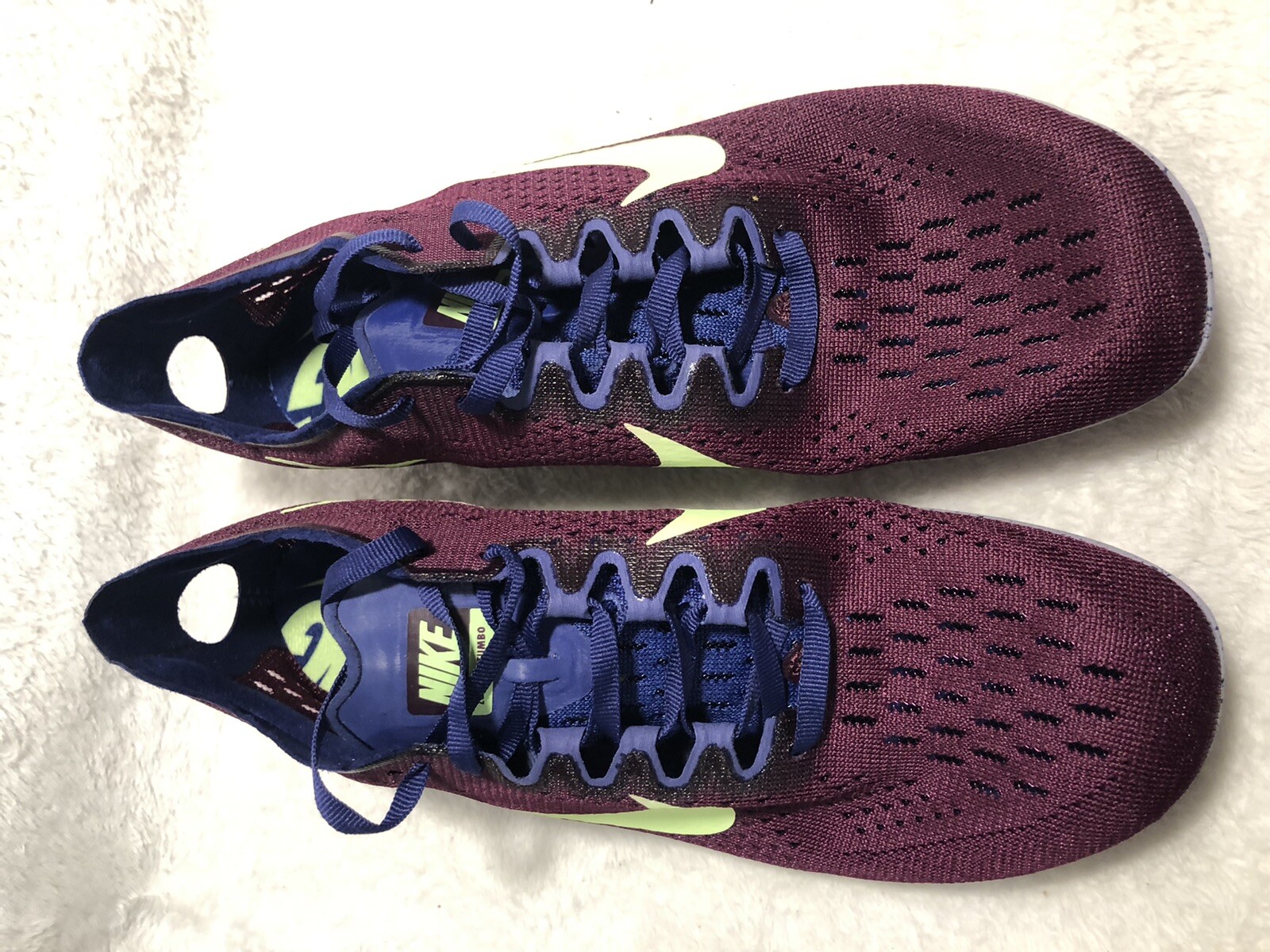 NIKE ZOOM MATUMBO 3 TRACK SPIKES BORDEAUX/LIME 835995 600 MEN'S SZ 14 ...