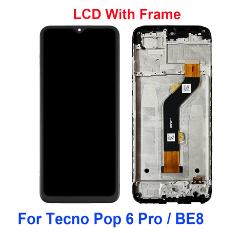 For Tecno Pop 6 Pro 6Pro BE8 BE7 LCD Display Touch Screen Digiziter ...