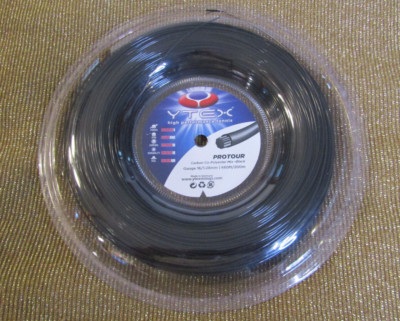 YTEX , PROTOUR BLACK Tennis Racquet String (16L Gauge, 1.26mm) 660ft ...