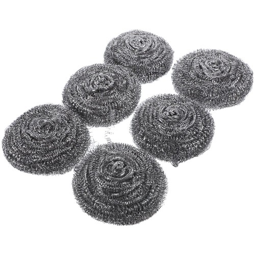 6 Pcs Decontamination and Cleaning Steel Wire Ball Dish Scrub Brush ...