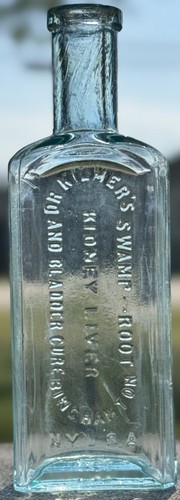 XRARE Antique 25 Cent Size Dr Kilmer Swamp Root Cure Medicine Bottle | eBay