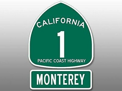5.5" pch pacific coast highway 1 monterey california car sticker decal ...