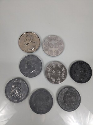 Vintage Lot Of 8 Eight-Oversized NOVELTY COIN Paperweights 3inch | eBay