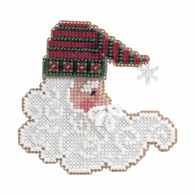 Twinkle Claus Beaded Ornament Kit Mill Hill 2002 Charmed Santa Faces | eBay