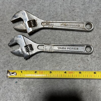 Task Force Adjustable Crescent Wrench Forged Alloy Steel 6" Set of 2 | eBay
