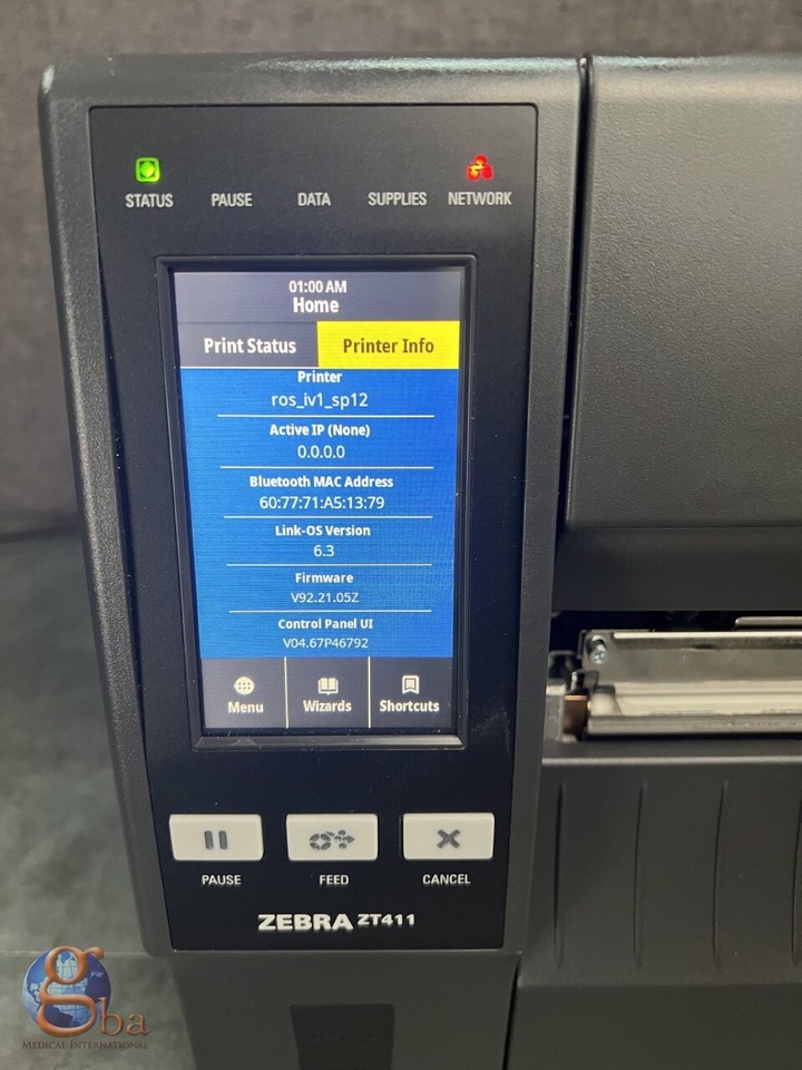 Zebra ZT411 ZT41142-T010000Z Thermal Transfer Industrial Barcode Label ...