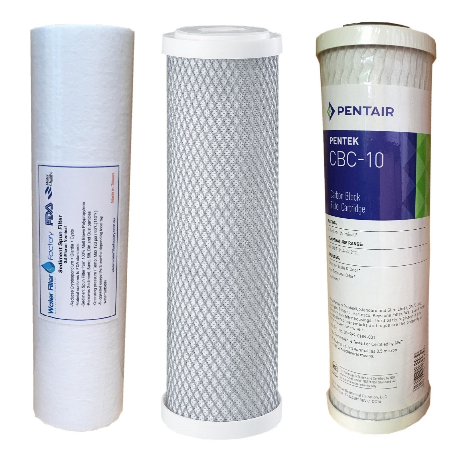 1uM Sediment Water Filter + 5uM & 1uMa Carbon Block Reverse Osmosis Pre ...