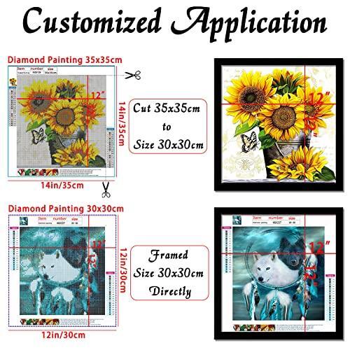 Black Diamond Painting Frame, 12x12 Picture Frame for Diamond Painting ...