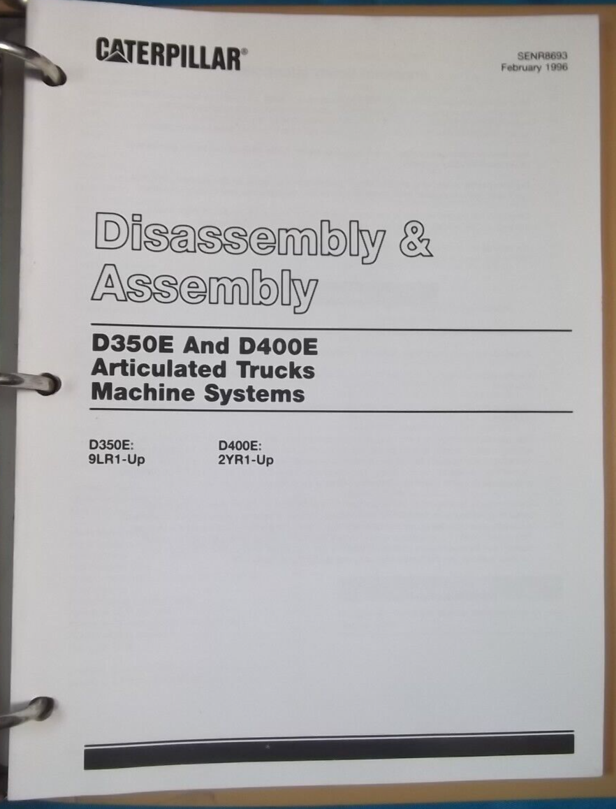 CAT CATERPILLAR D350E D400E ARTICULATED DUMP TRUCK REPAIR SERVICE ...