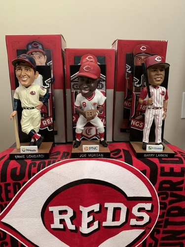 150th Anniversary Cincinnati Reds Bobblehead SGA Set - Morgan, Larkin ...