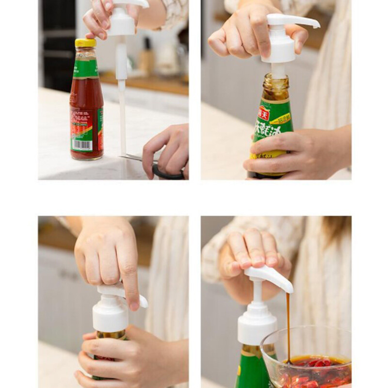 Syrup Bottle Nozzle Pressure Oil Sprayer Household Push Type Kitchen ...
