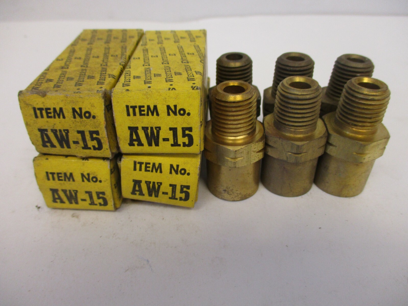 WESTERN ENTERPRISE 1/4" X 5/8" INERT WATER ARC ADAPTER P/N AW-15, BRASS ...