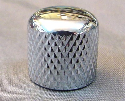 CHROME METAL PUSH-ON GUITAR KNOBS COARSE KNURL | eBay
