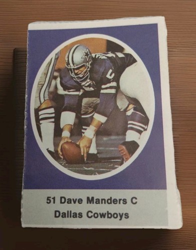 1972 Sunoco NFL Action Player Stamps Dallas Cowboys C Dave Manders ...