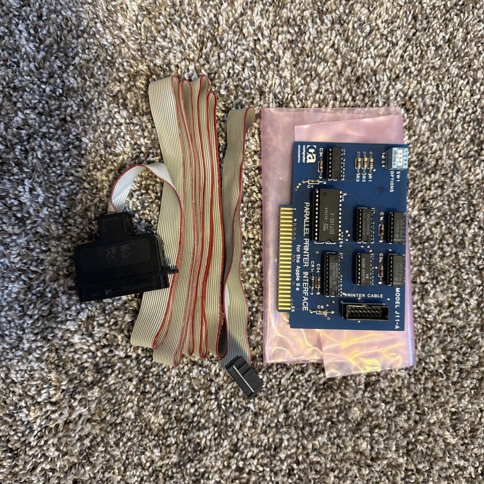 CA Parallel Printer Interface card, Model J11-A, for the Apple IIe ...