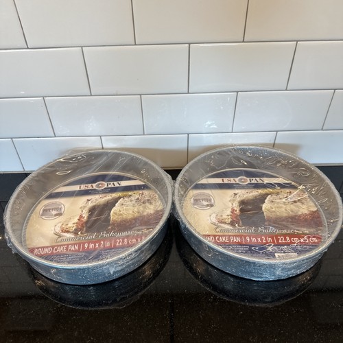 Set Of 2 - USA Pan 9 Inch Round Cake Pan Nonstick Aluminized Steel Made ...