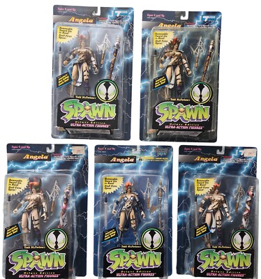 (5) 1995 Todd McFarlane Toys Spawn Deluxe Edition 6” Angela Action ...