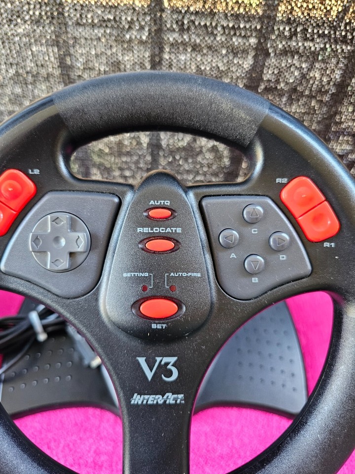 InterAct V3 SV-280 Steering Racing Wheel With Pedals For DOS & Windows ...