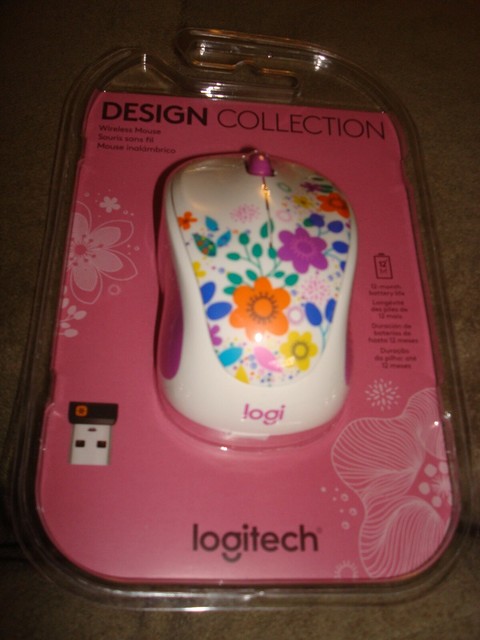 Logitech M317 Design Collection Wireless Mouse Spring Meadow W/ Nano ...