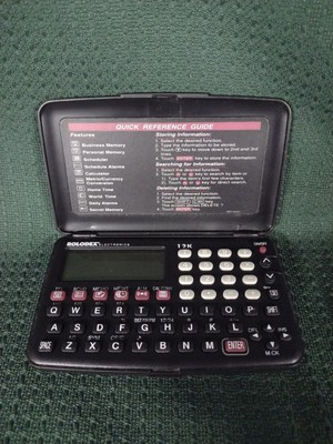 Rolodex Electronics Pocket Directory RFQ411-12 12K Memory 1997 vintage ...
