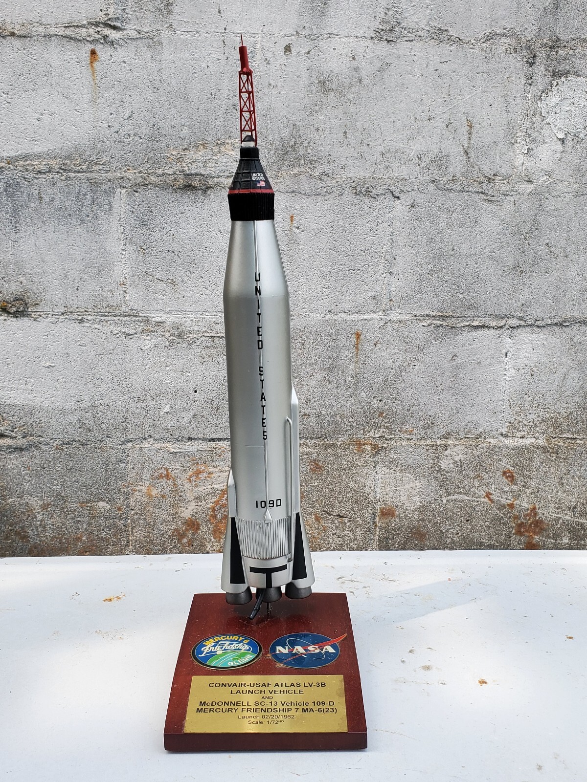Frederick Tyson Model Atlas Rocket Mercury Friendship 7 Spacecraft NASA ...
