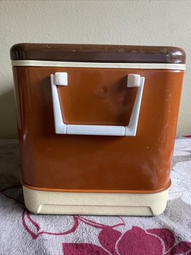 Thermos Ice Chest Vintage Cooler Rare Brown Tan USA Made | eBay