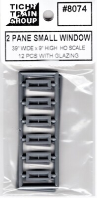 HO Scale Tichy Train Group 8074 Small Horizontal 2-Panel Windows pkg ...