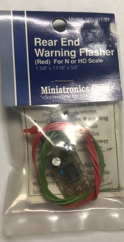 Miniatronics HO/N Scale Rear End Warning Flasher Red - Model Railroad | eBay