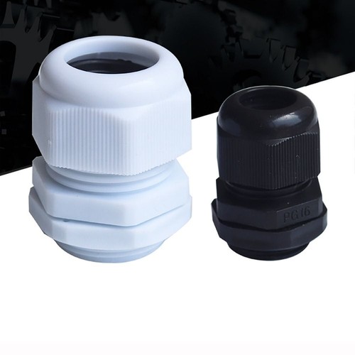 White Black Plastic Connector Gland PG7 PG9 PG11 PG16 Cable Entry Wire ...