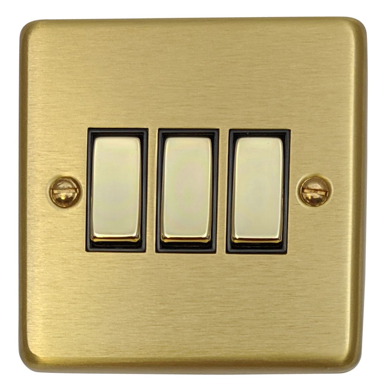 Brushed Satin Brass CSB3 Light Switches, Plug Sockets, Dimmers, Cooker ...