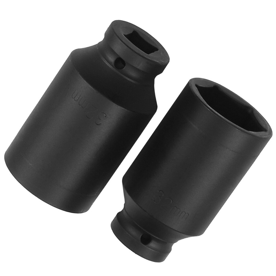 35pcs 1/2" Inch Deep Impact Socket Set Drive 8-32mm Metric Garage Sae W ...